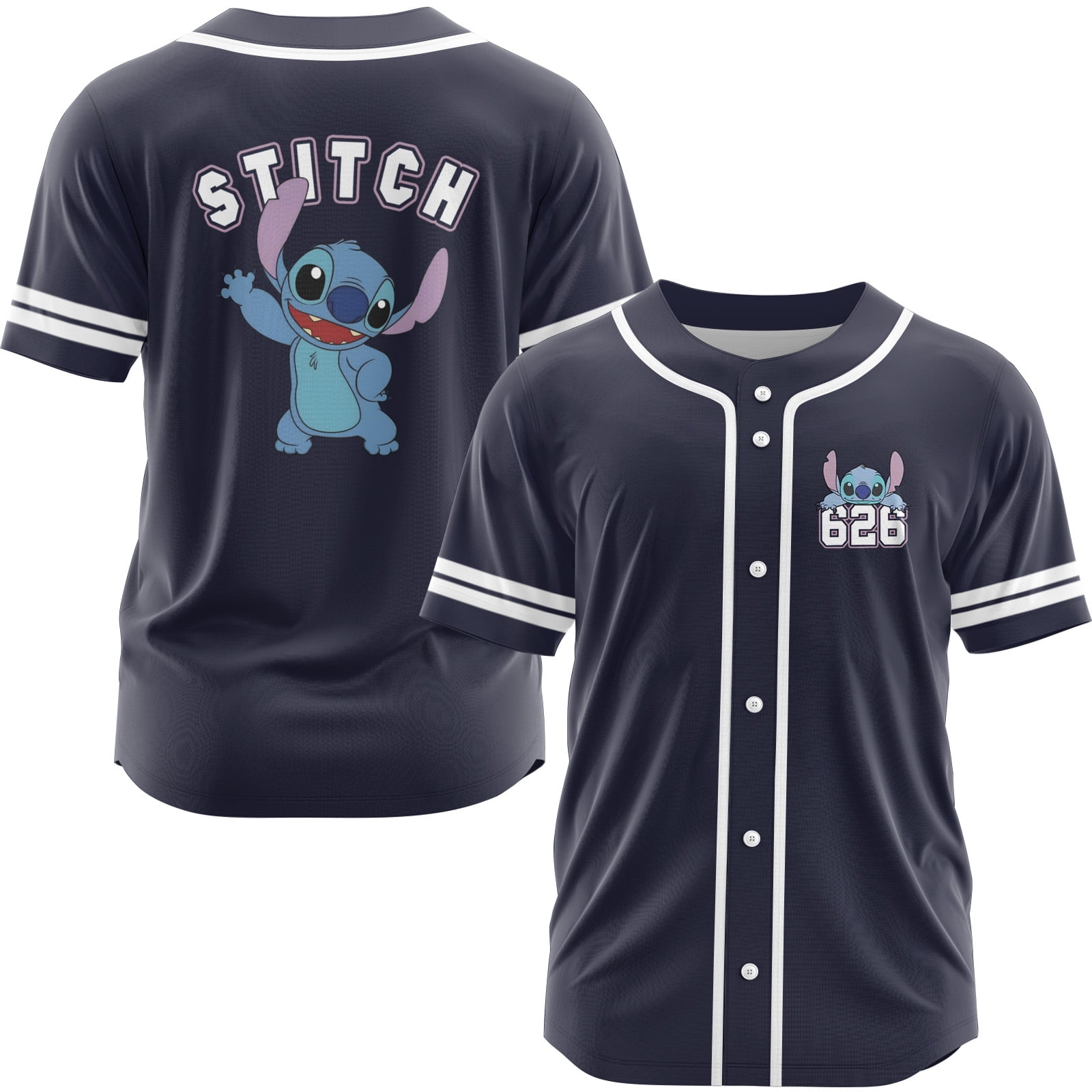Yerwa Cartoon Stitch Shirt - Ladies Classic cartoon Stitch Baseball ...