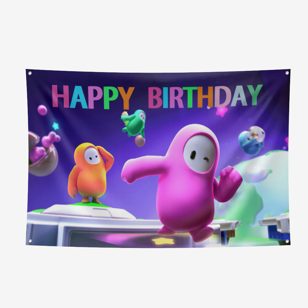 Yerwa Fall Guys Backdrop Kids Birthday Party Photography Background 5x3 ...