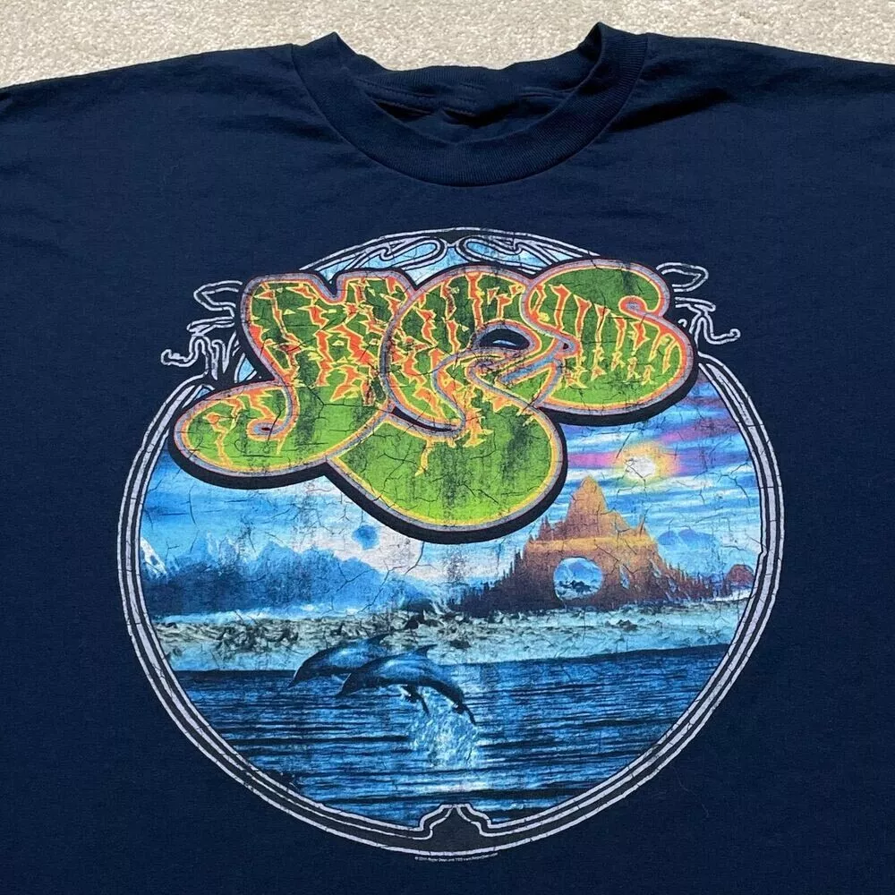 Yes Band Concert Tour Usa Music Band All Size Navy Shirt Gift Fans E821 - Walmart.com