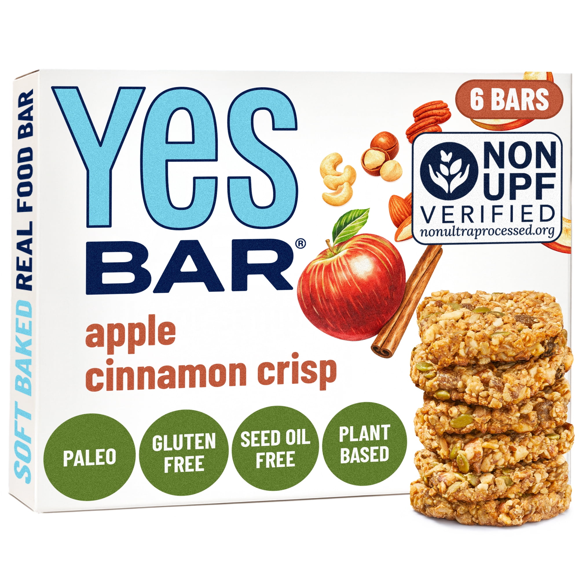 Yes Bar, Apple Cinnamon Crisp Snack Bars, Vegan, Paleo, Gluten Free ...