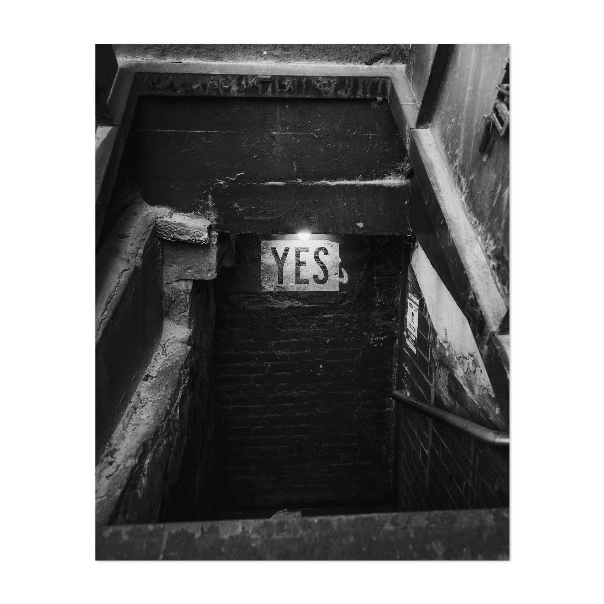 Yes, Bushwick B&W - Brooklyn New York Photography Black and White Quote ...