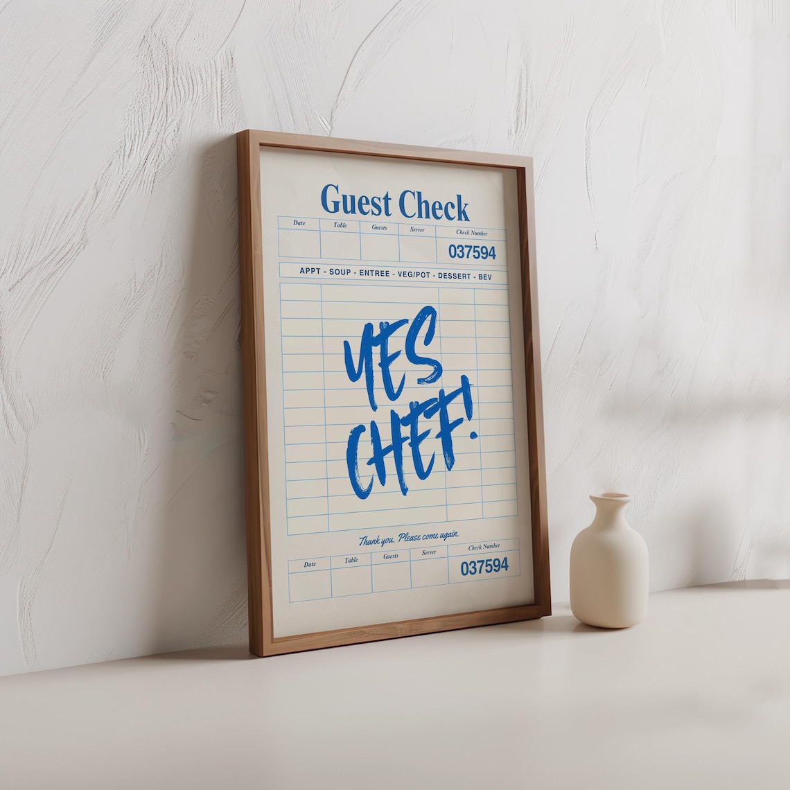 Yes Chef Kitchen Wall Art, Trendy Kitchen Decor, Dining Room Art, Guest ...