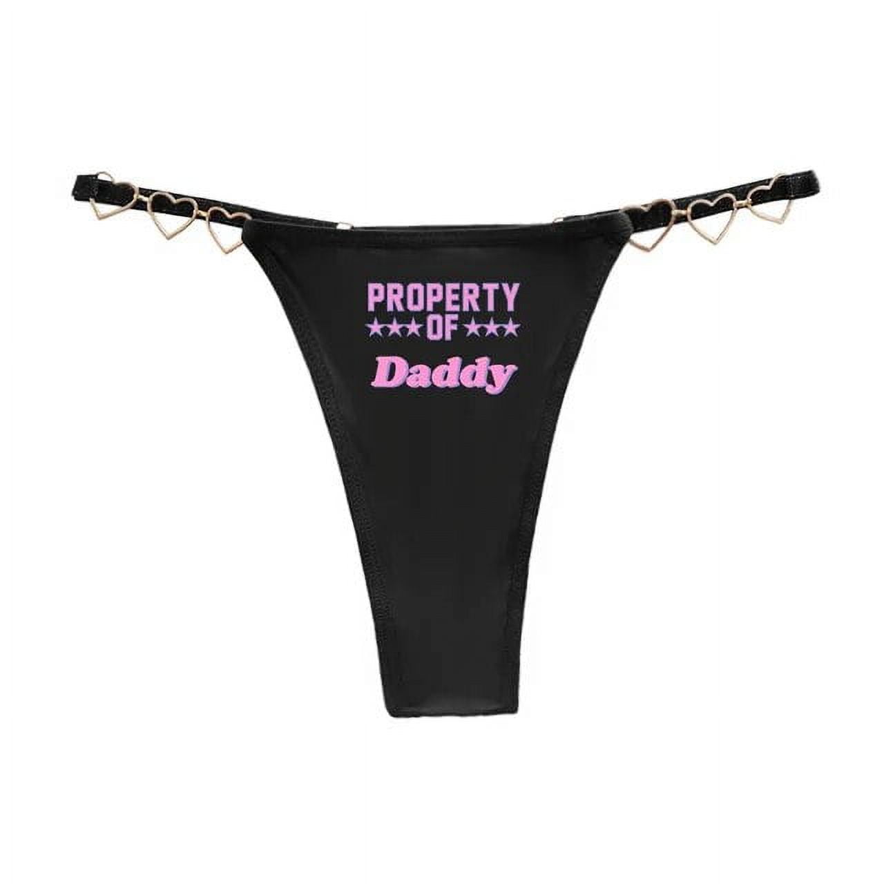 Yes Daddy Letter Sexy Thong For Women Love Decoration Cotton Crotch Lowrise Womens Underwear