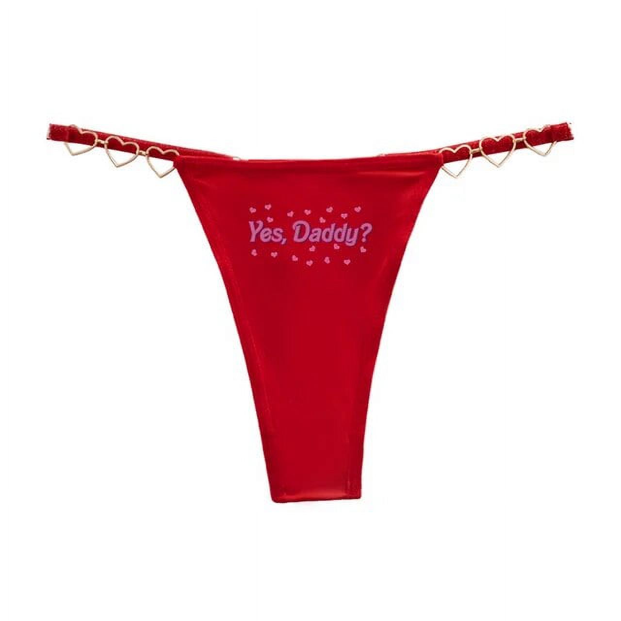 Yes Daddy Letter Sexy Thong For Women Love Decoration Cotton Crotch