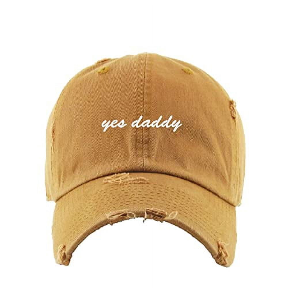 Yes Daddy Vintage Baseball Cap Embroidered Cotton Adjustable Distressed ...
