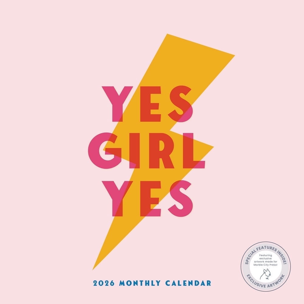 Yes Girl Yes Calendar 2026 | 12" x 24" 16 Month Illustrated Empowerment ...