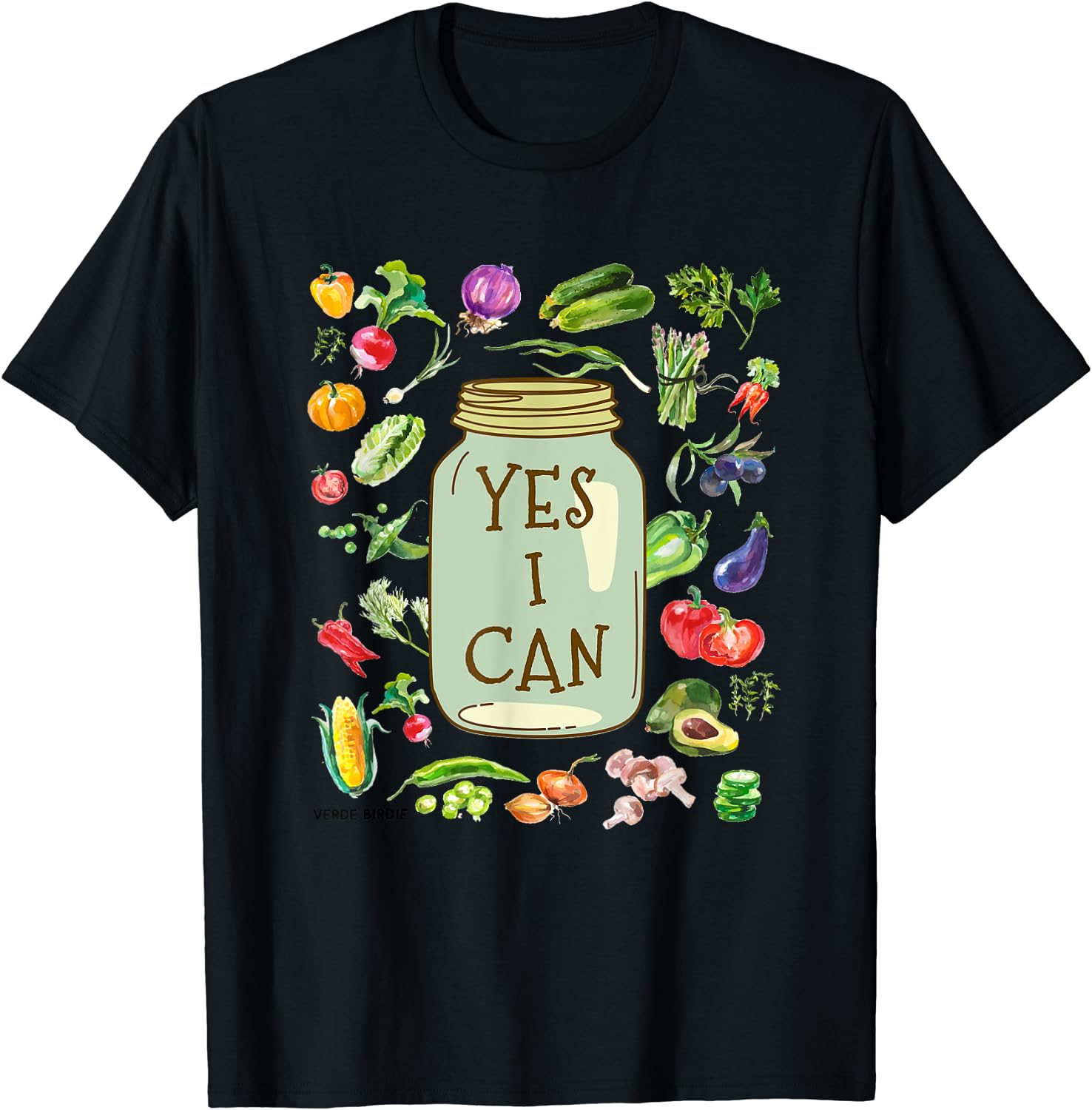 Yes I Can - Canning Design for Garden Farmers T-Shirt Black X-Large ...