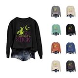 Yes I Can Drive A Stick Halloween Sweatshirts for Women Long Sleeve ...