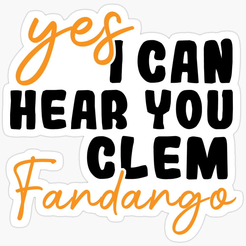 Yes I Can Hear You Clem Fandango Stickerphone Decal Water Bottle ...
