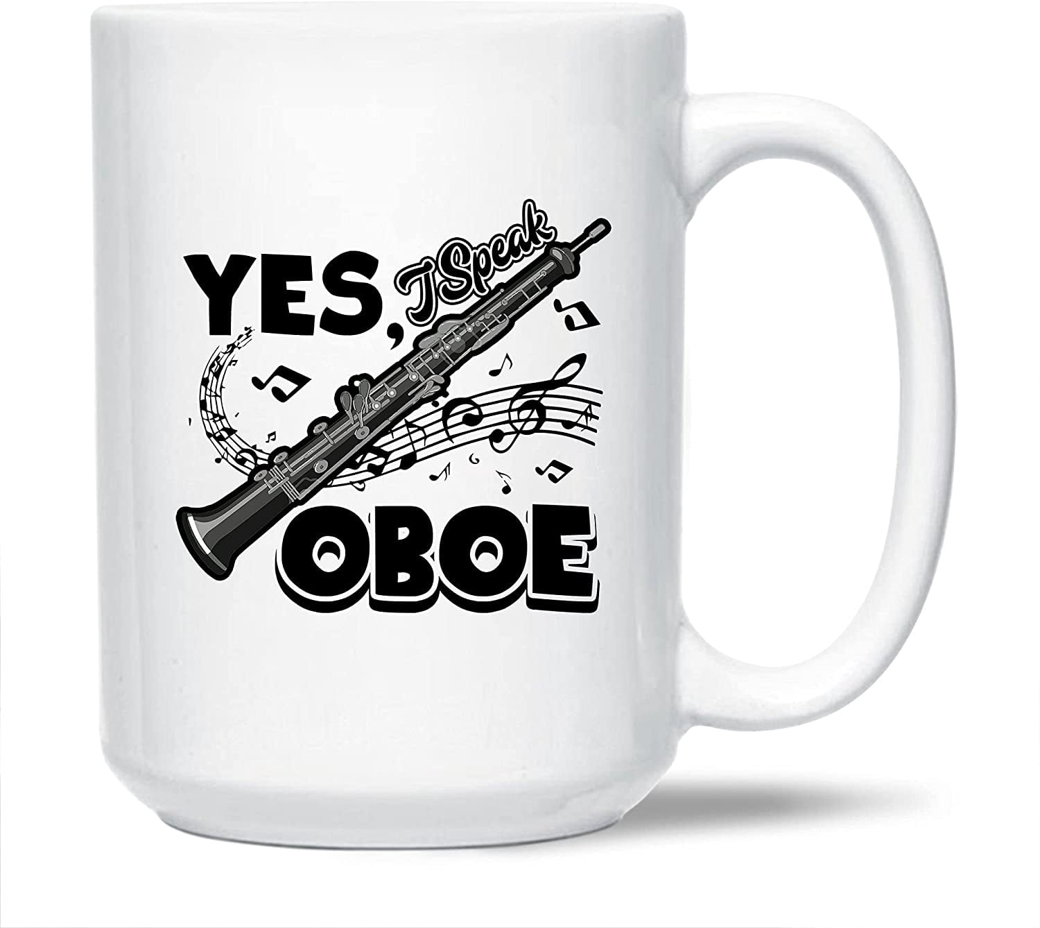 Yes I Speak Oboe White Travel Coffee Cup, Oboe Ceramic Mugs, Novelty ...