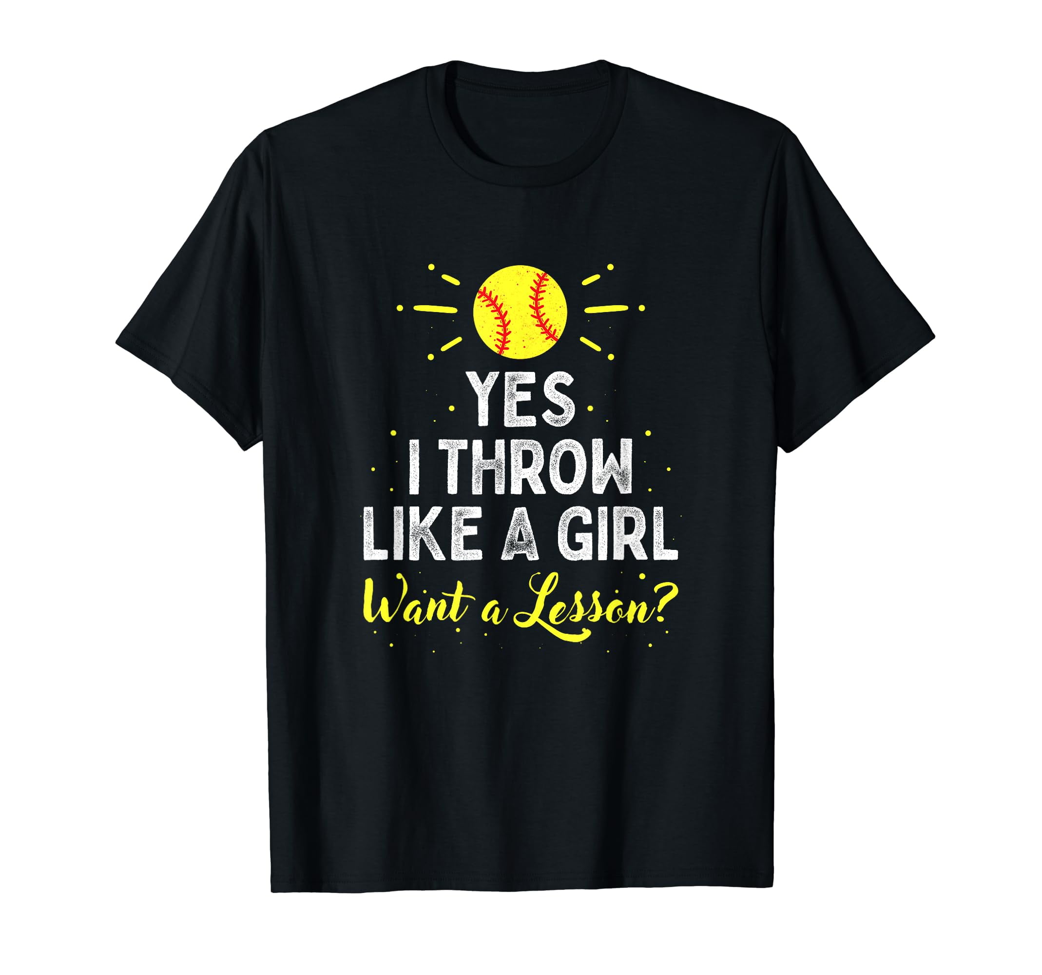 Yes I Throw Like A Girl | Cool Pitchers Funny Softball T-Shirt ...
