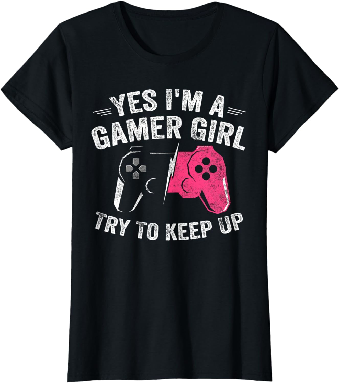 Yes I'm A Gamer Girl Funny Video Gamer Gift Gaming Lover T-Shirt ...