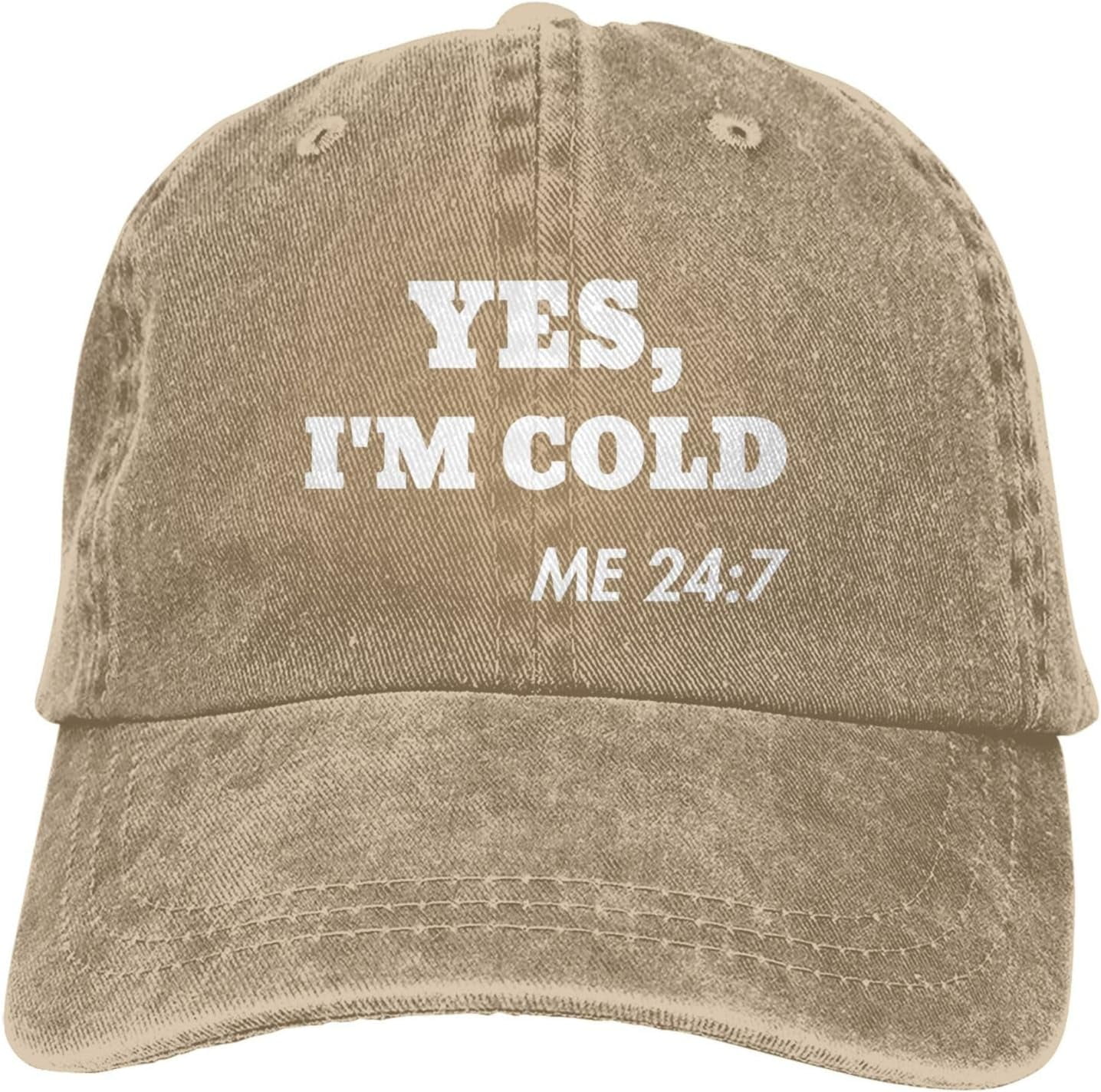 Yes I'm Still Freezing Me 24 7 Ponytail Baseball Cap Vintage Denim ...