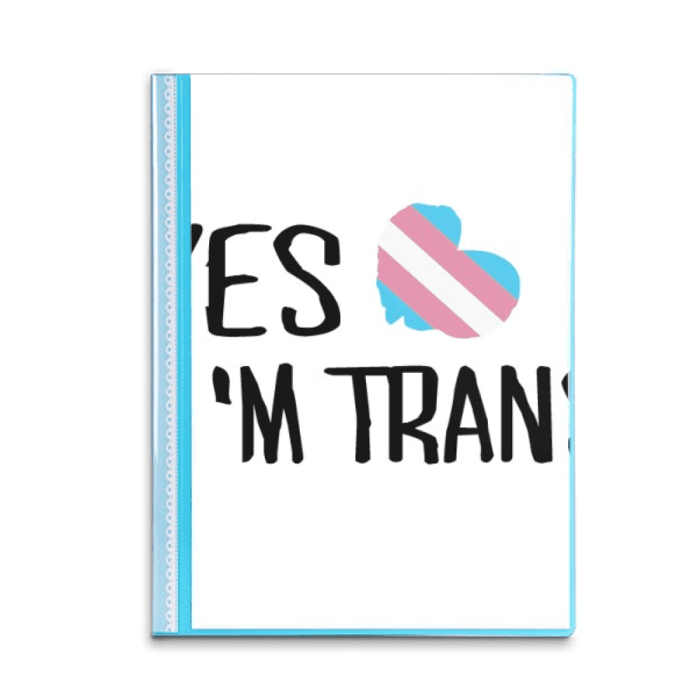 Yes I'm Trans LGBT Support Book Sheet Protectors Portfolio Binder ...