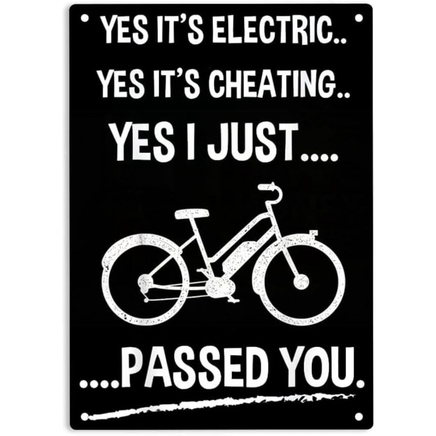 Yes It's Electric, Yes It's Cheating, Yes I Just Passed You Vintage Tin ...