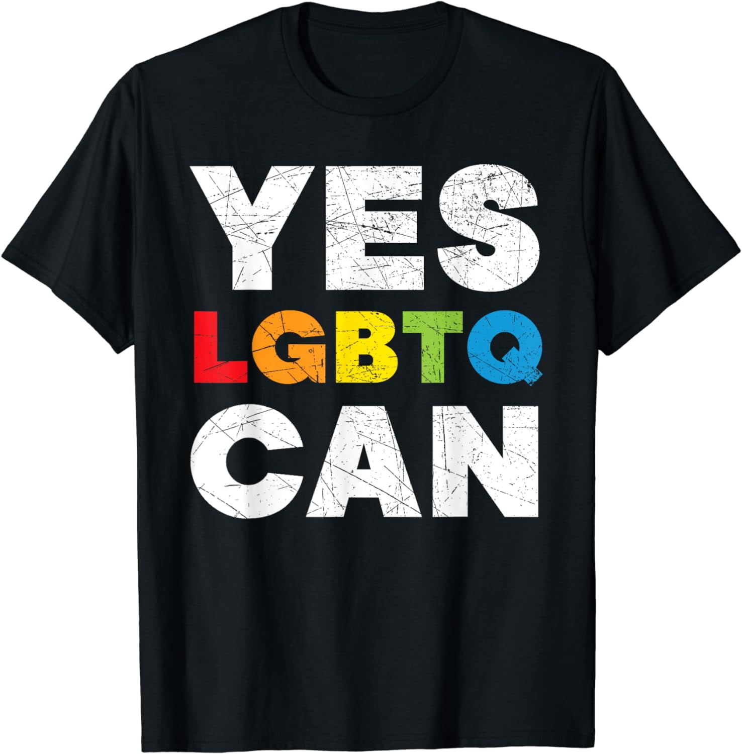 Yes LGBTQ Can Gender Equality Rainbow Pride Month T-Shirt - Walmart.com