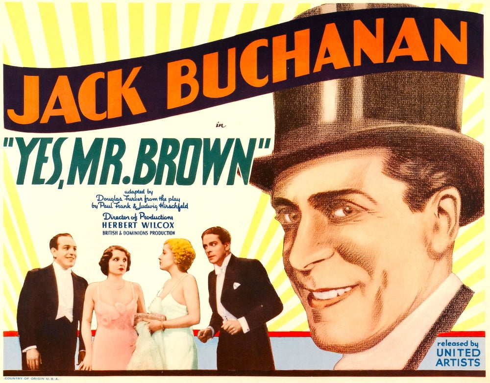 Yes Mr. Brown Far Right: Jack Buchanan 1933. Movie Poster Masterprint (14 x 11) - Walmart.com