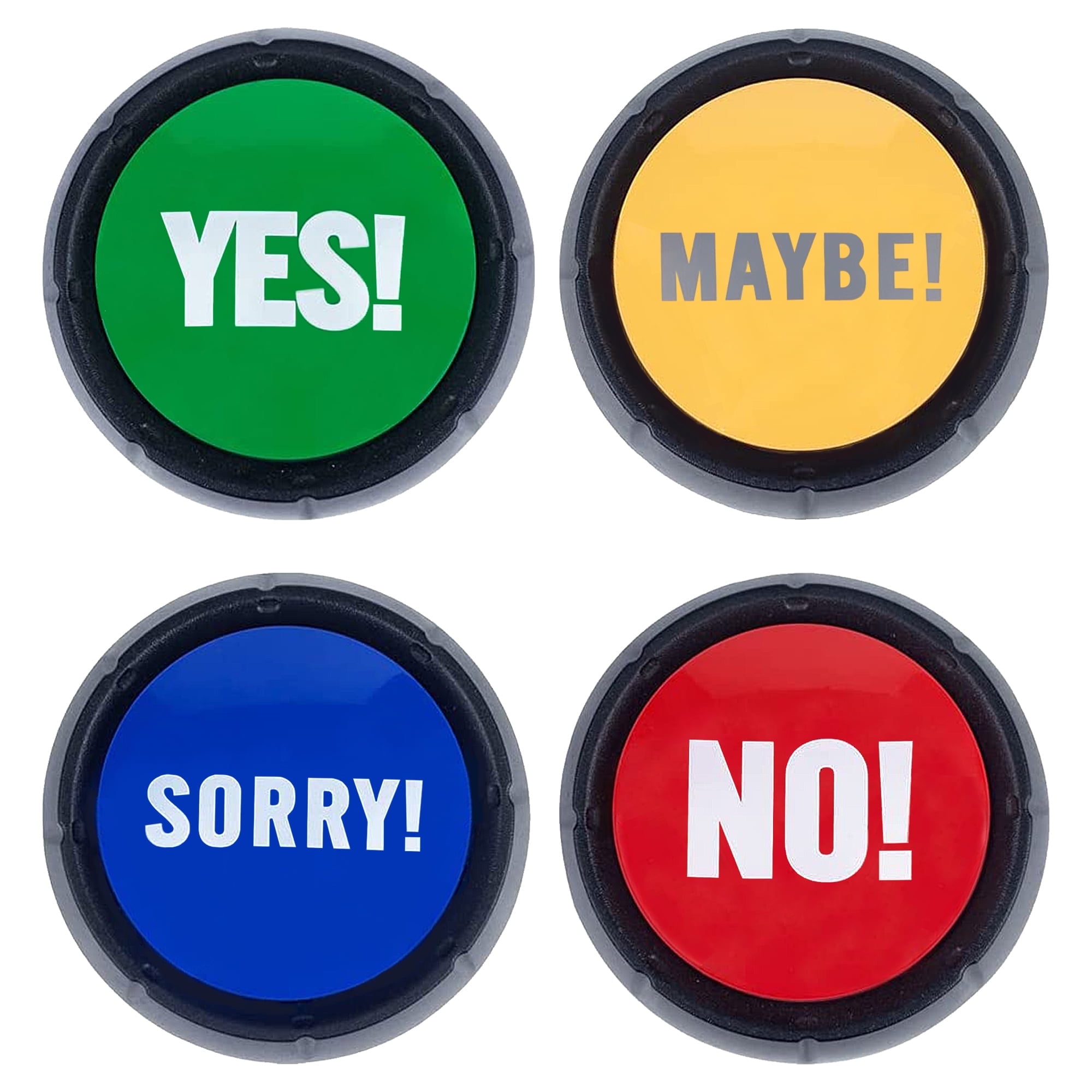 Granatan Yes No Button & Maybe Sorry, Answer Buzzers Set of 4 Buzzers ...