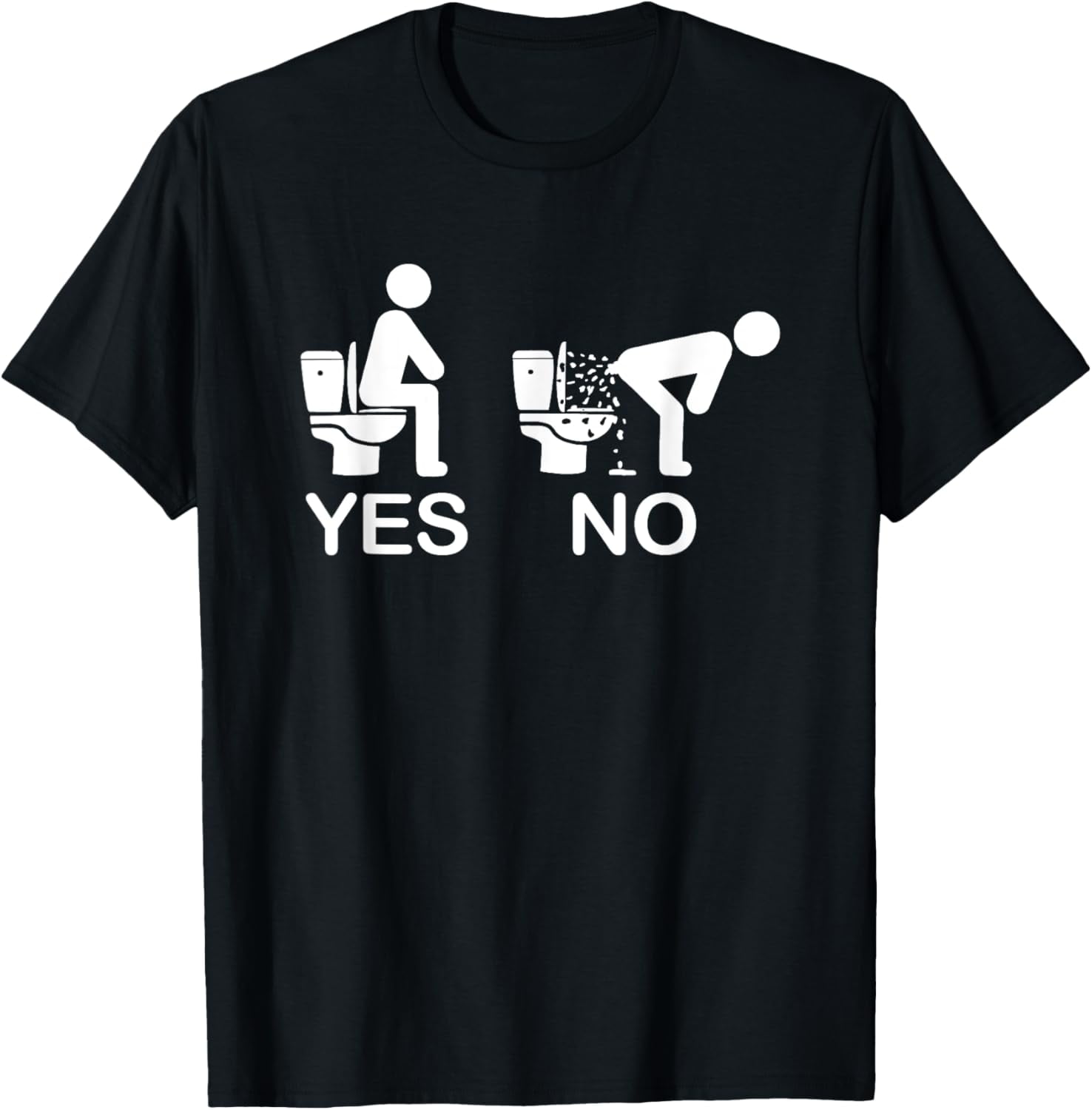 Yes/No Pooping Etiquette - Restroom Sign Bathroom Funny Poop T-Shirt ...