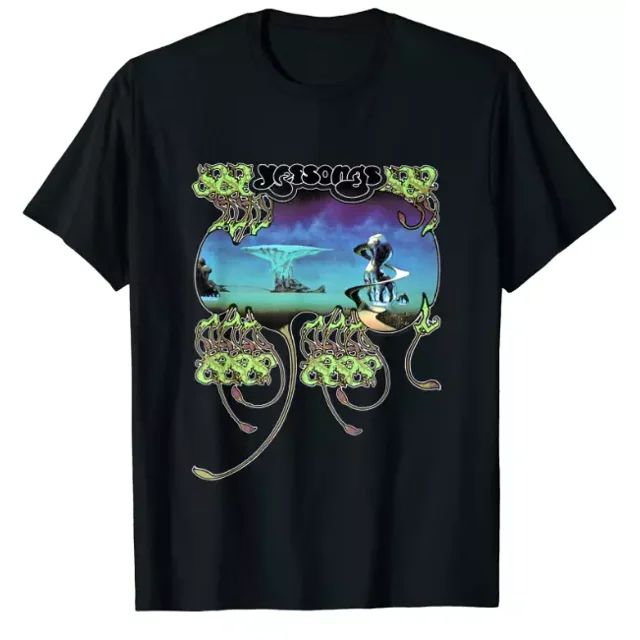 Yes Songs Yes Band Shirt Black Cotton Short Sleeve Unisex All Size S ...