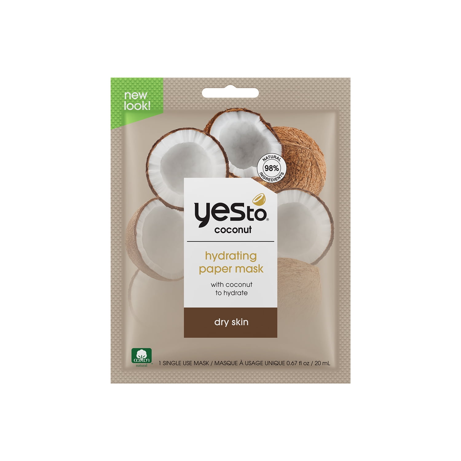 Yes To Coconut Paper Mask, 0.67 Oz - Walmart.com