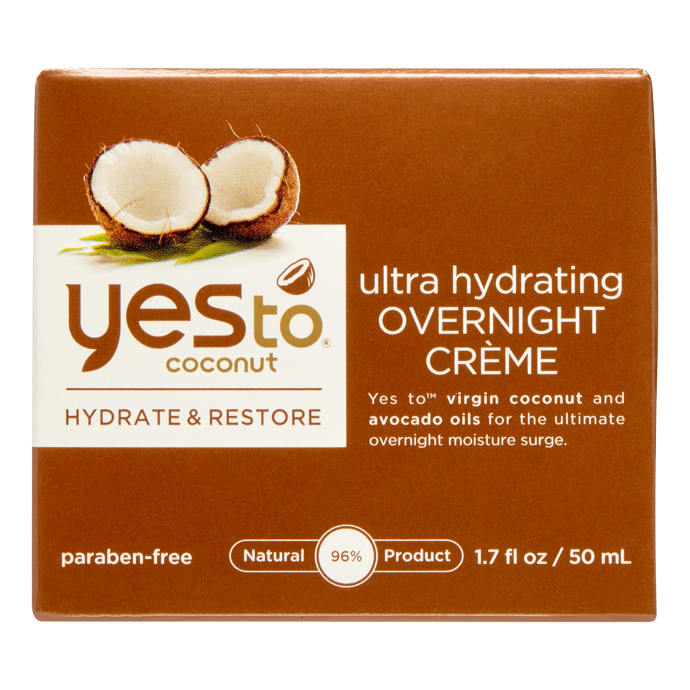 Yes To Coconut Ultra hydrating Overnight Cream, 1.7 Fl Oz - Walmart.com
