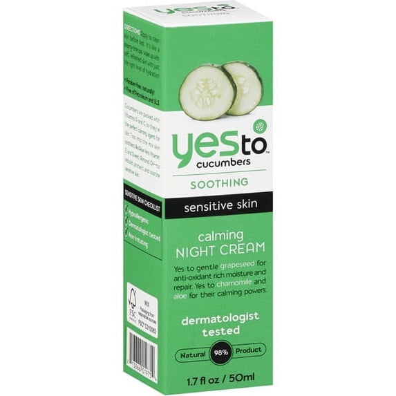 Yes To Cucumbers Soothing Calming Night Cream 1.7 fl. oz. - Walmart.com