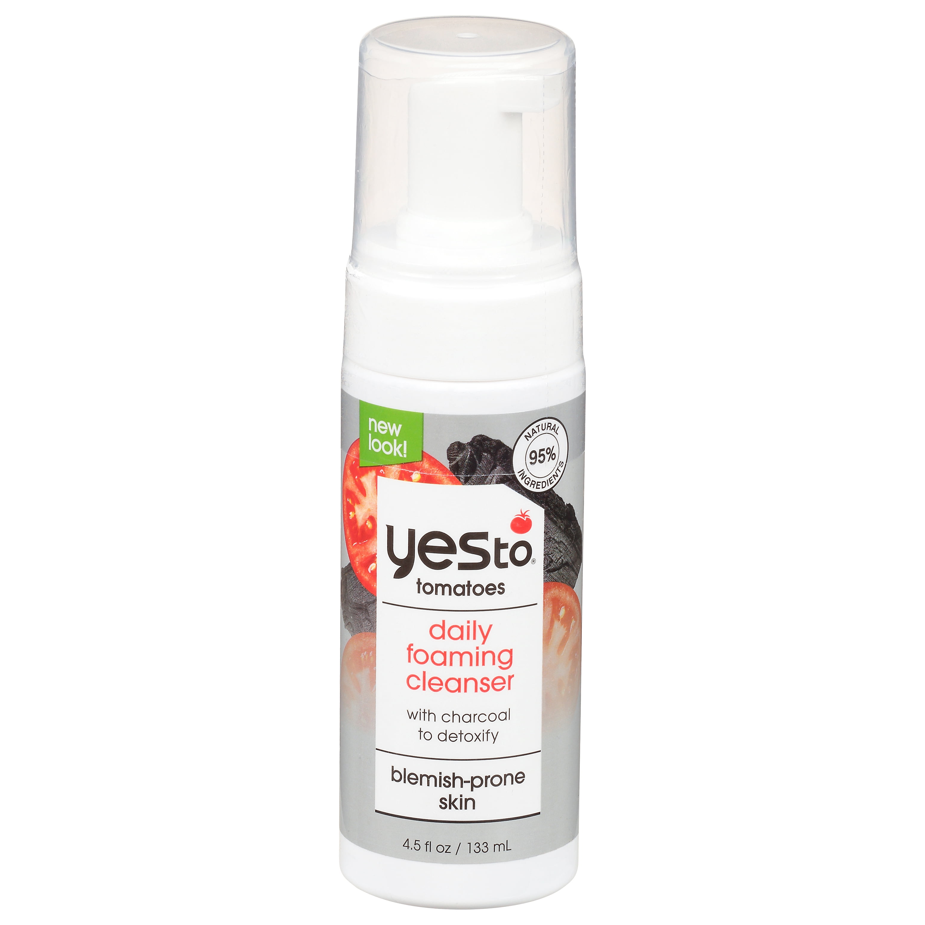 Yes To Tomatoes Daily Foaming Cleanser with Charcoal 4.5 oz - Walmart.com