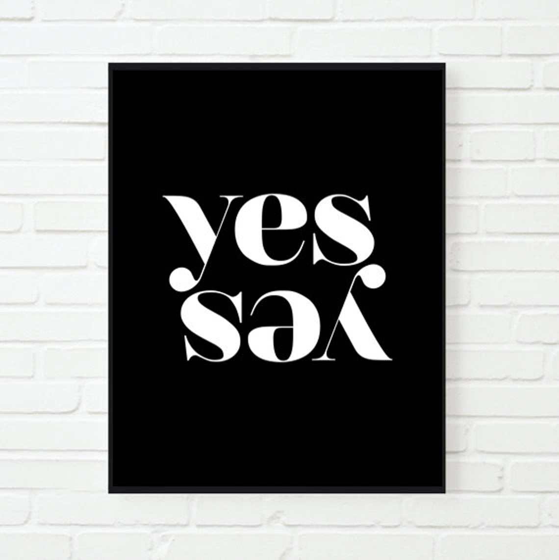 Yes Yes Wall Art,Quote,Affiche Scandinave,Inspirational Motivational ...