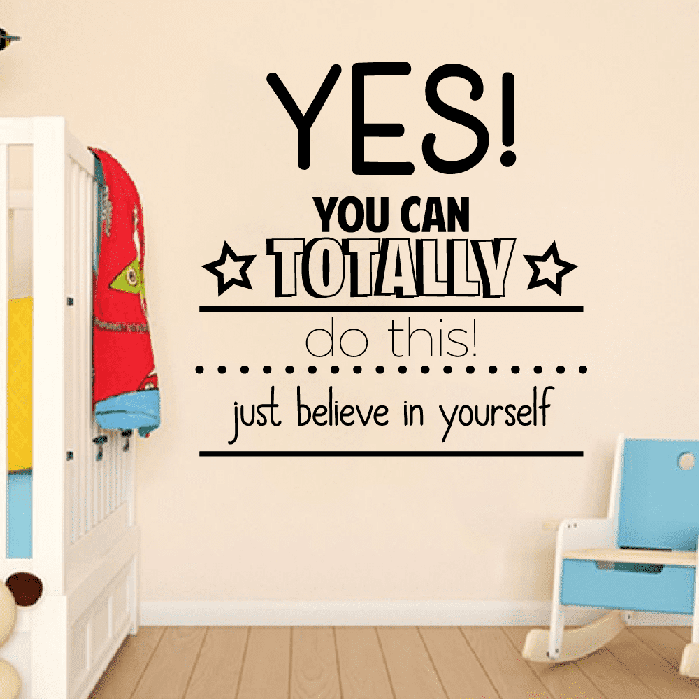 Yes You Can Quote Classroom Wall Decals Stickers Education Educational ...