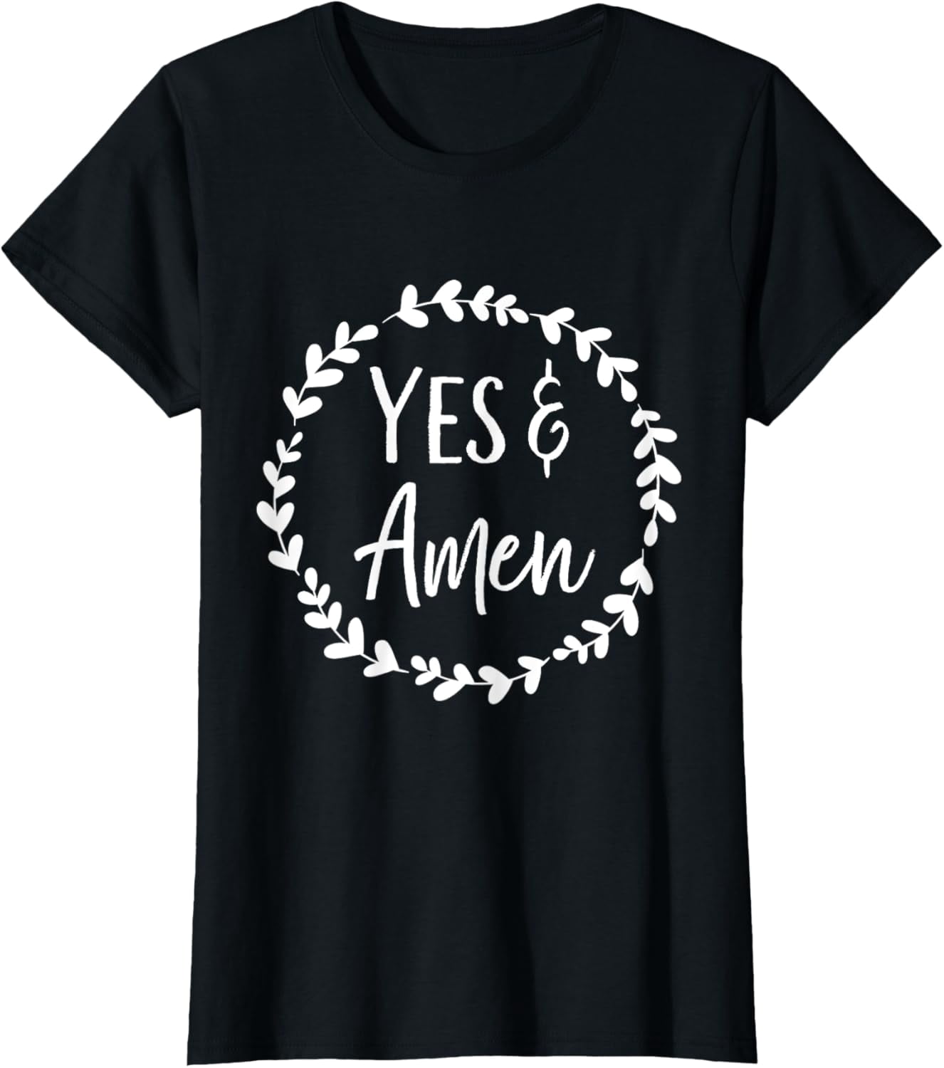 Yes and Amen Bible Inspired Christian T-Shirt Casual Short Sleeve Shirt ...