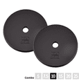 Yes4All 1-inch Cast Iron Weight Plates for Dumbbells 10 lbs, Pair ...