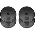 Yes4All 1 inch Cast Iron Dumbbell Set, Standard Weight Plates (Combo 7 ...