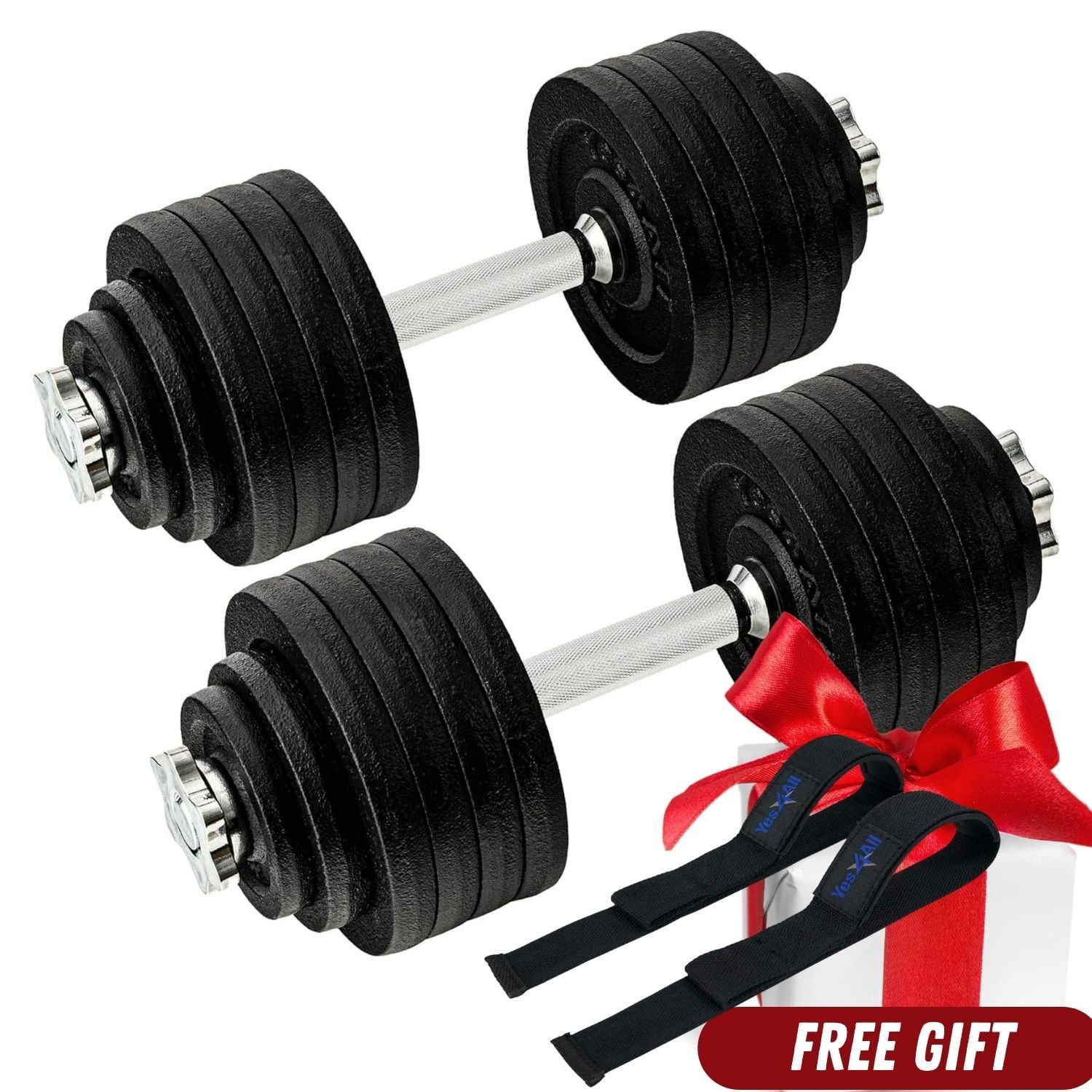Yes4All 105 LBS Adjustable Dumbbells Weight Set, Pair of 52.5 lbs For ...