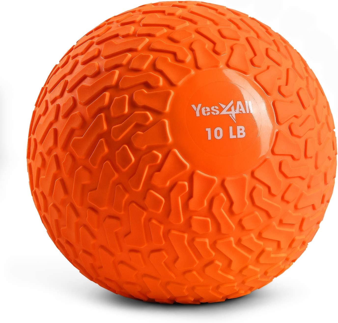 Yes4All Slam Ball, PVC Sand Filled Medicine Ball, 10-40lbs Weight Ball - Tread Orange 10LBS ...