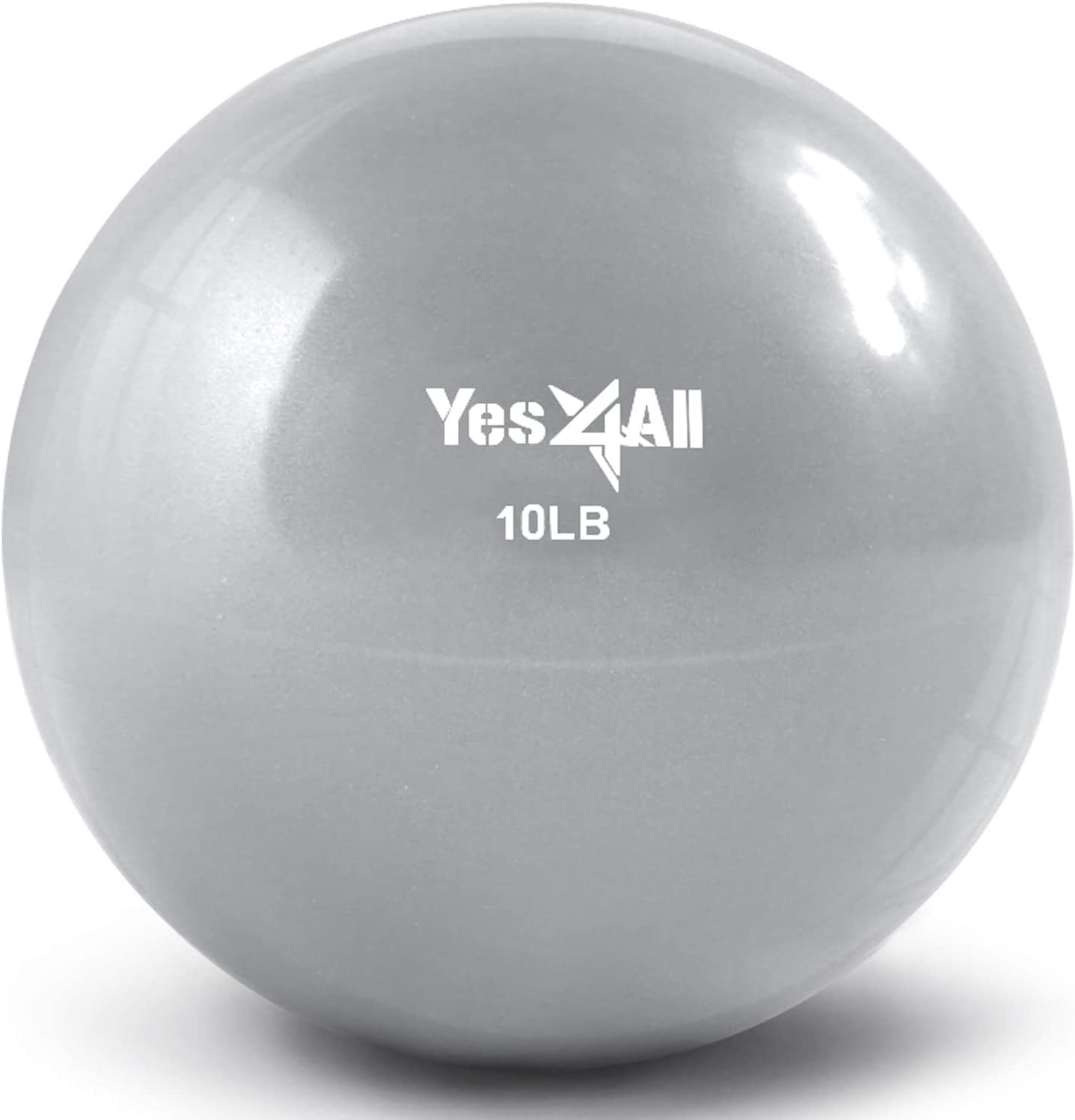 Yes4All 10lbs Soft Medicine Toning Ball Grey - Walmart.com