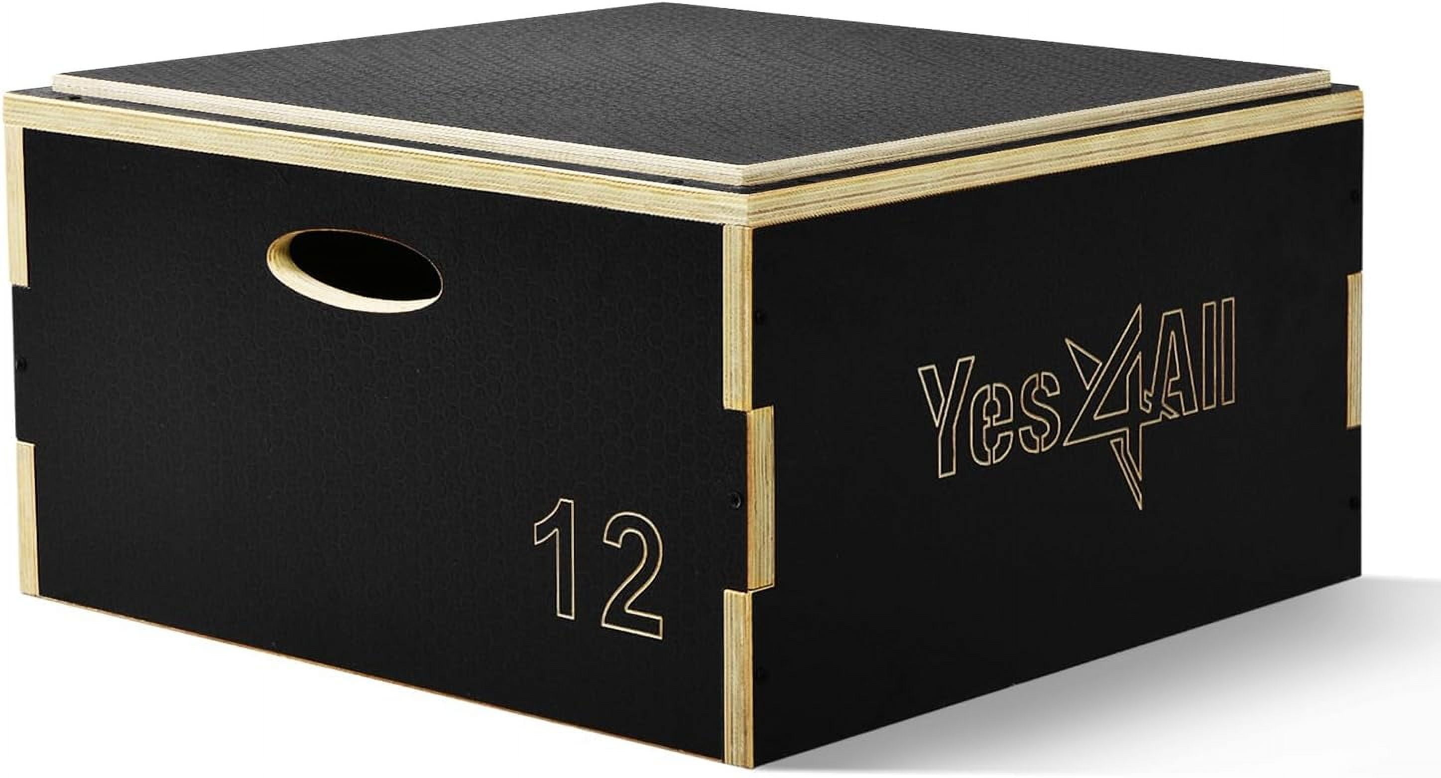Free Shipping! Yes4All 12 in Stackable Wooden Plyo Box, with Anti-Slip ...