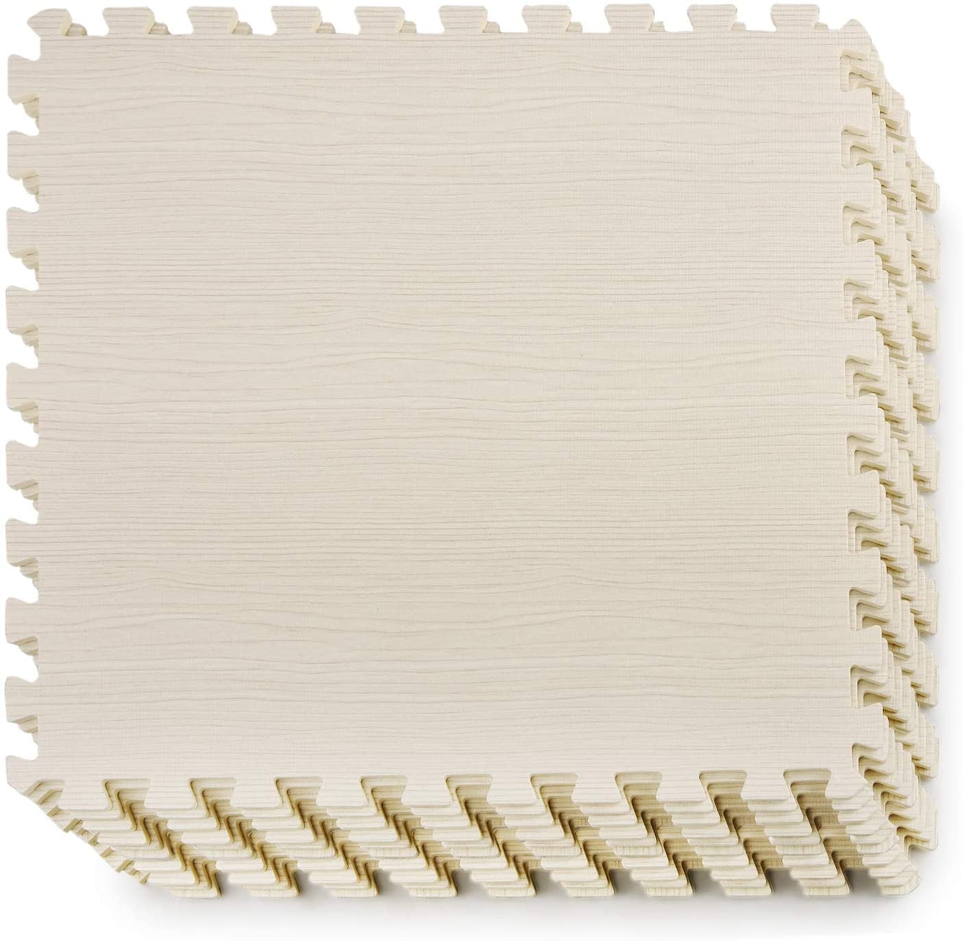 Yes4All 12 pcs Interlocking Exercise Foam Mats, Cover 48 SQFT, 7/16 ...