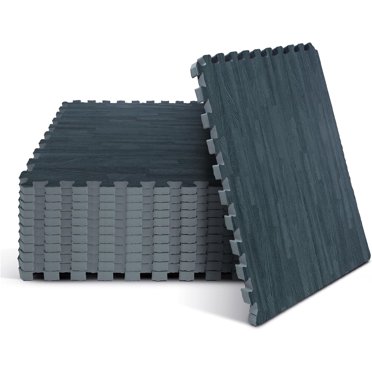 Yes4All 12 pcs Interlocking Exercise Foam Mats, Cover 12 sqft, 3/8 inch ...