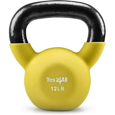 Yes4All Heavy Weight Cast Iron Grip 24kg / 53lb Powder Coated Kettlebell - Walmart.com