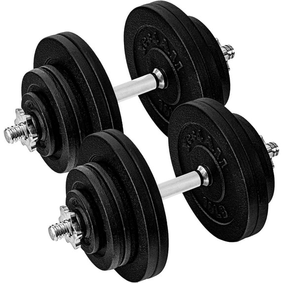 Yes4All 135lbs - Dumbbell Cast Iron Adjustable - Brown Box - Walmart.com