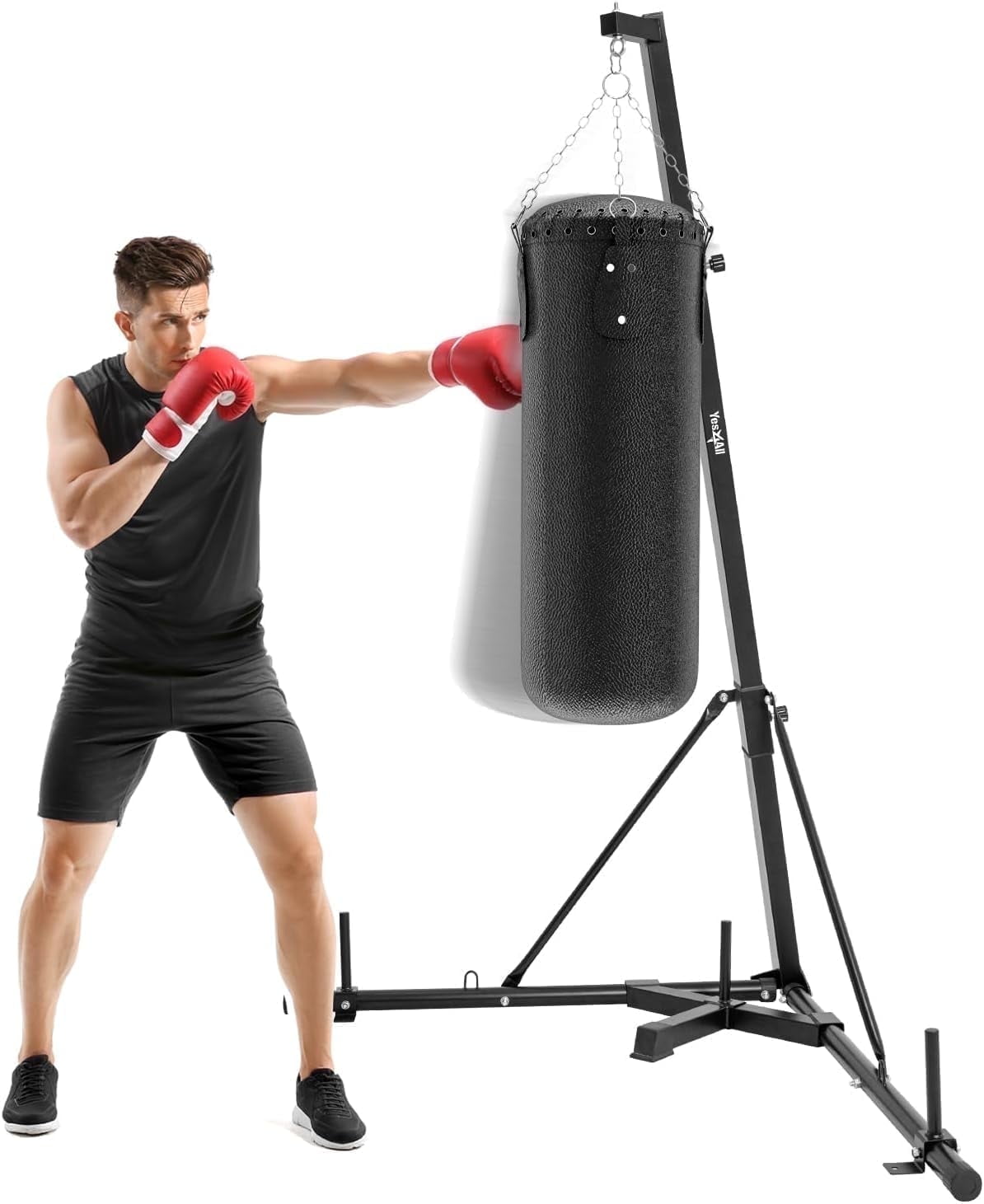 Yes4All 150lbs Foldable Heavy Boxing Bag Stand with Lock Pins (Only ...