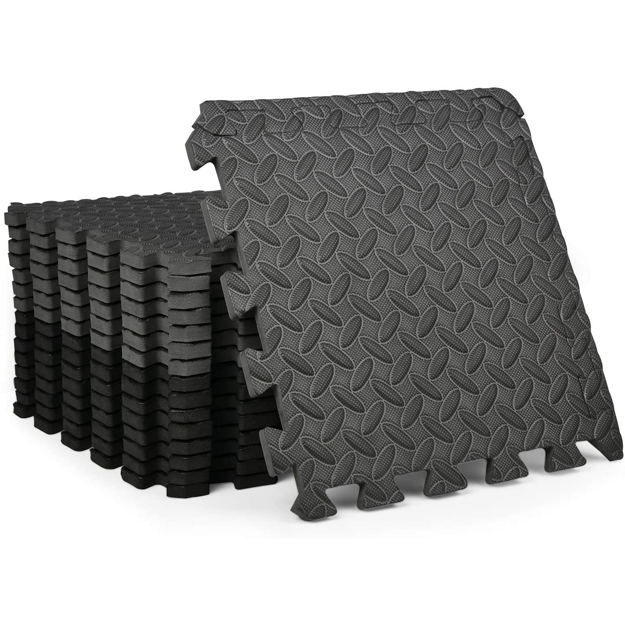 Yes4All 16 pcs Interlocking Exercise Foam Mats, Cover 16 sqft, 7/16 ...