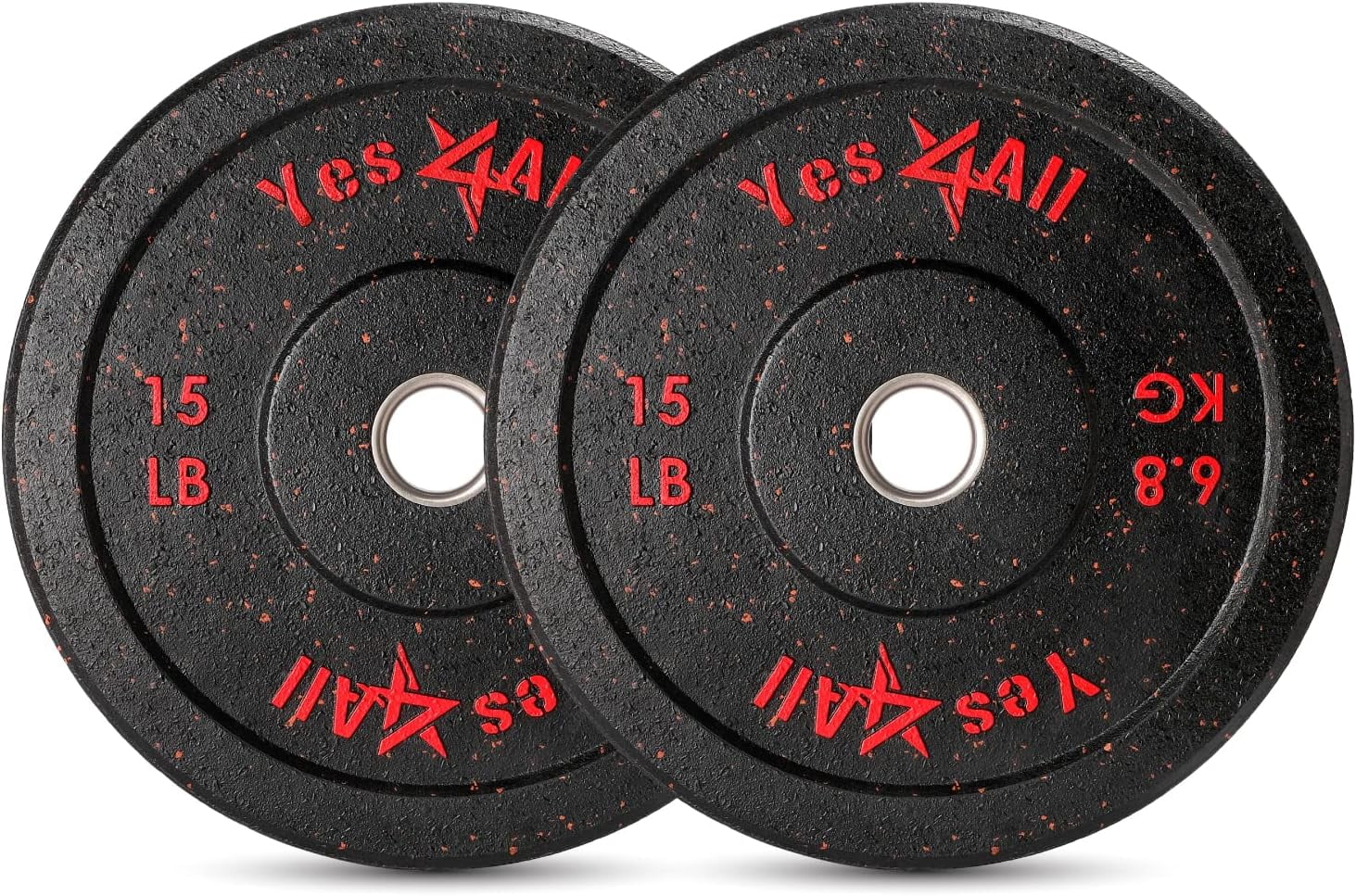 Yes4All 2-Inch Bumper Plate, Olympic Weight Plates for Weightlifting ...