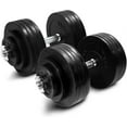 Yes4All 200 lbs Adjustable Dumbbell Weight Set for Beginners, Cast Iron ...