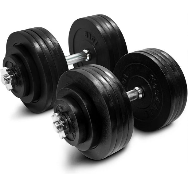 Yes4All 200 lbs Adjustable Dumbbell Weight Set, Cast Iron Dumbbell ...