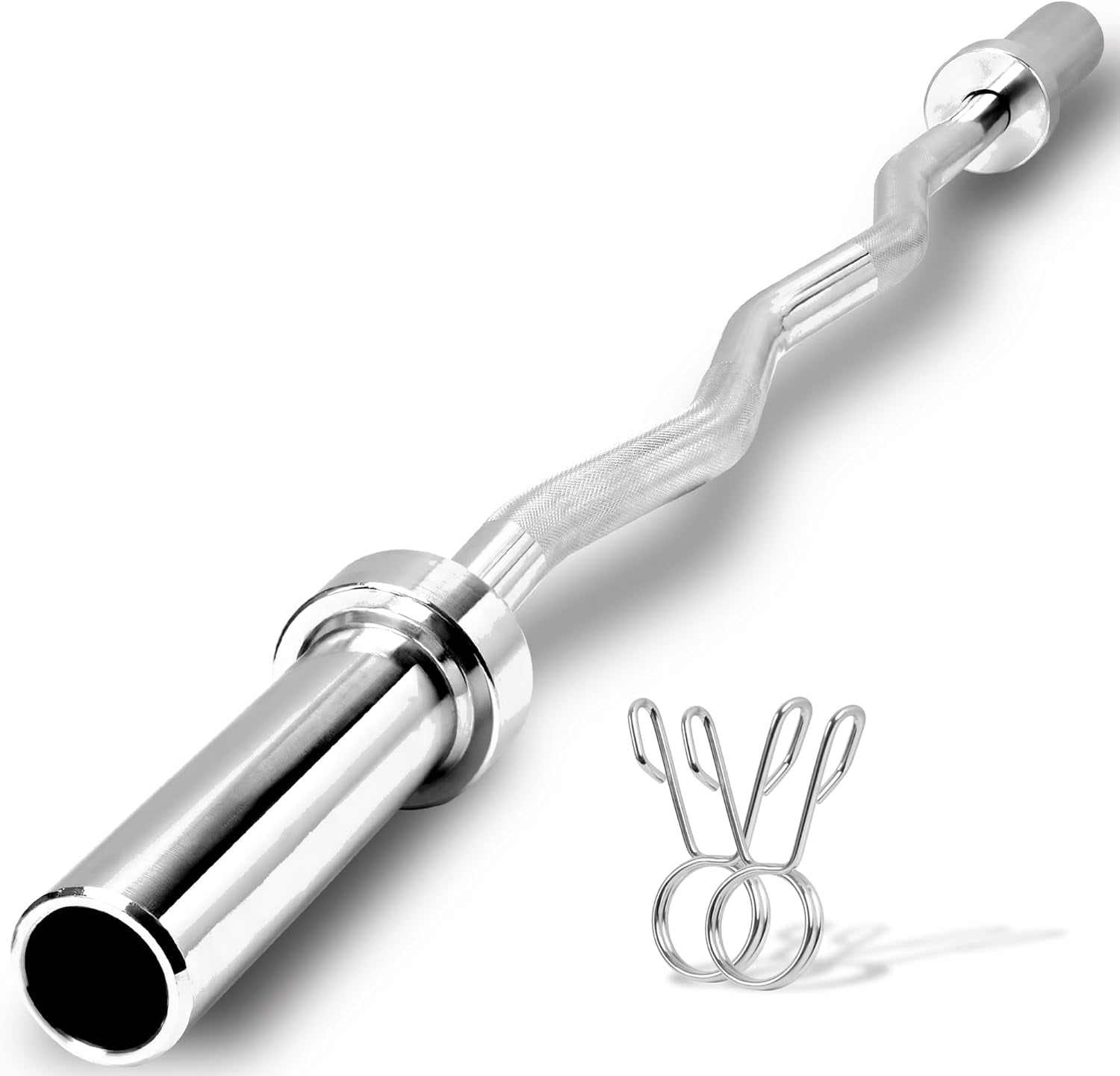 Yes4All 200LBS/300LBS Olympic Curl Barbell, Weight Bar 2" Diameter With ...