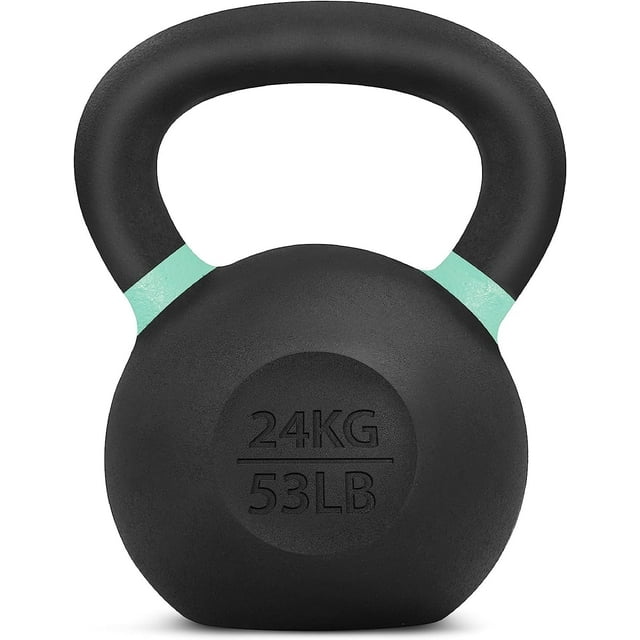 Yes4All Heavy Weight Cast Iron Grip 24kg / 53lb Powder Coated Kettlebell - Walmart.com