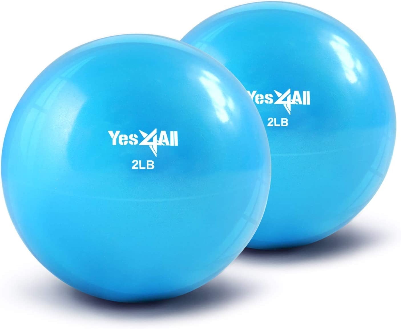 Yes4All 2lbs Soft Medicine Toning Ball Blue Pair - Walmart.com