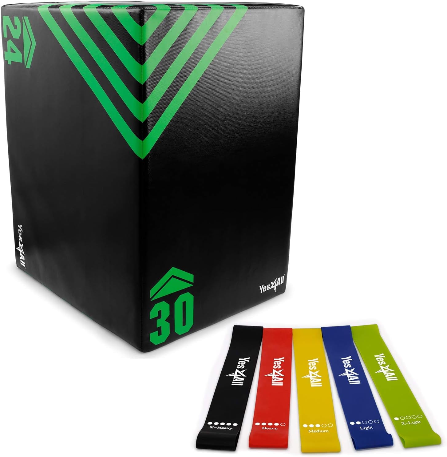 Yes4All 3 in 1 Foam Plyometric Jump Box, 20 24 30 inch, Soft Plyo Box ...